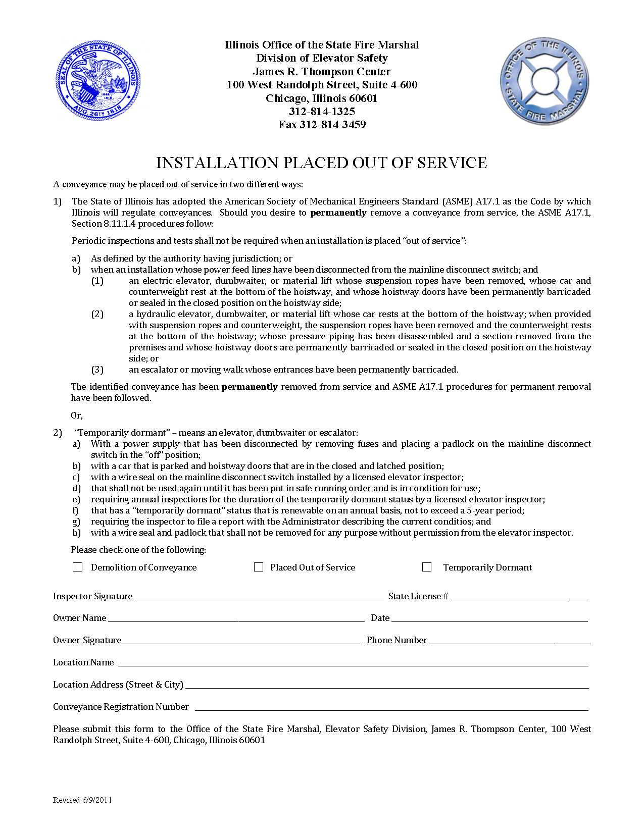 Elevator Forms and Applications | Elevatorinspection.com - by Stuard ...