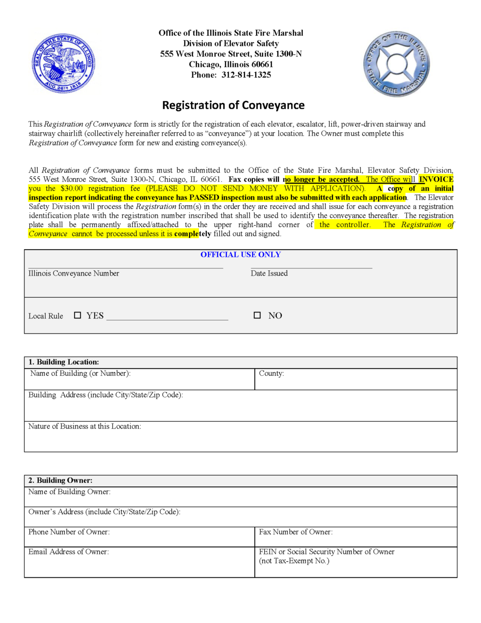 Elevator Forms and Applications | Elevatorinspection.com - Stuard ...